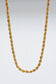 Textured Rope Gold Chain Necklace