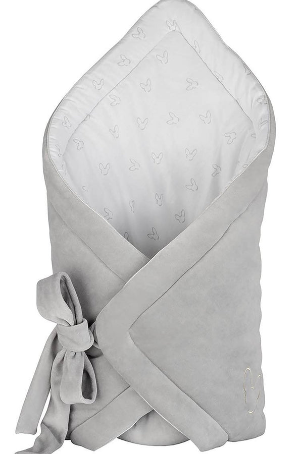 Gray Velvet Wrapping Cape and Beanie - L'Atelier Global