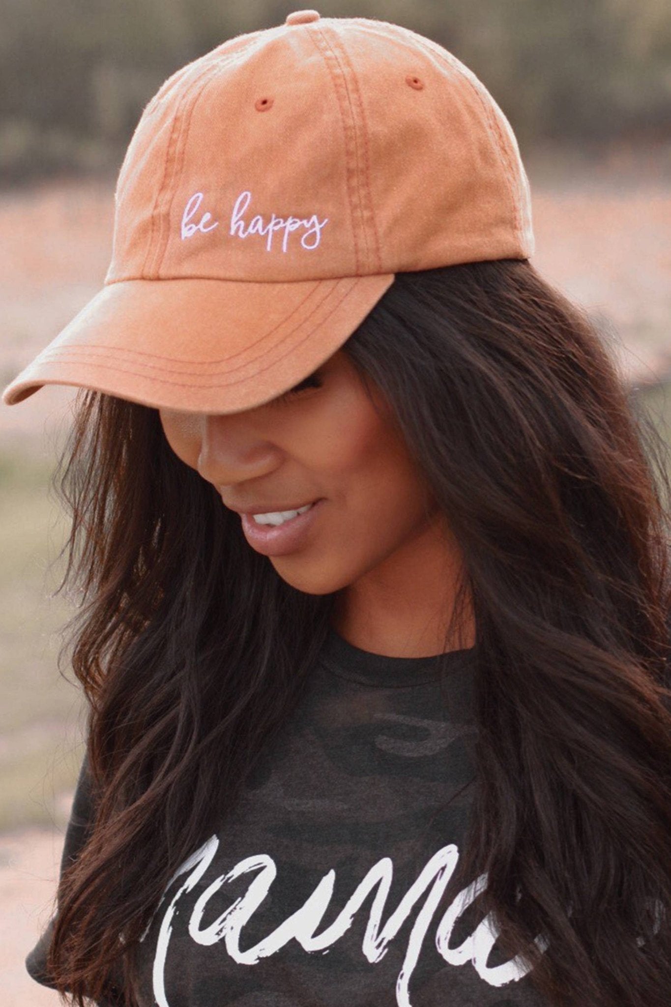 Be Happy Baseball Cap | Vintage Cotton Twill Hat – L’Atelier Global