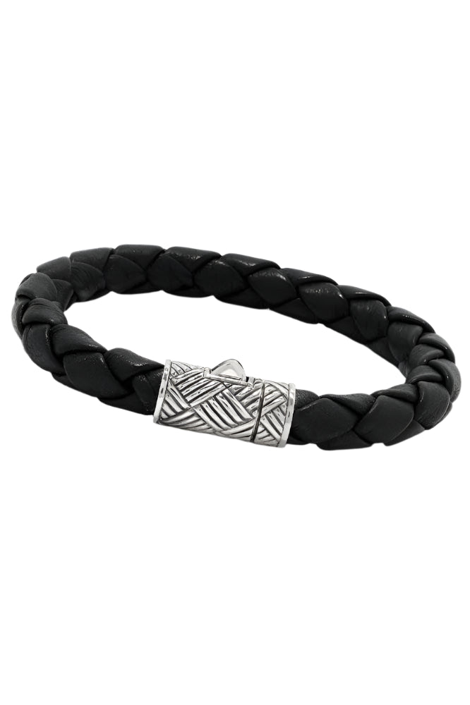 Woven Leather & Sterling Silver Bracelet – Handcrafted in Bali | L ...